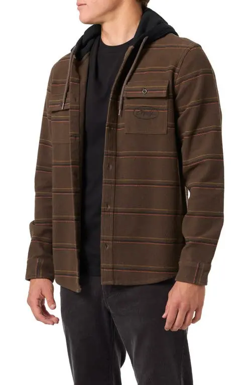 O'Neill Archer Hooded Button-up Shirt - Turkish Coffee
