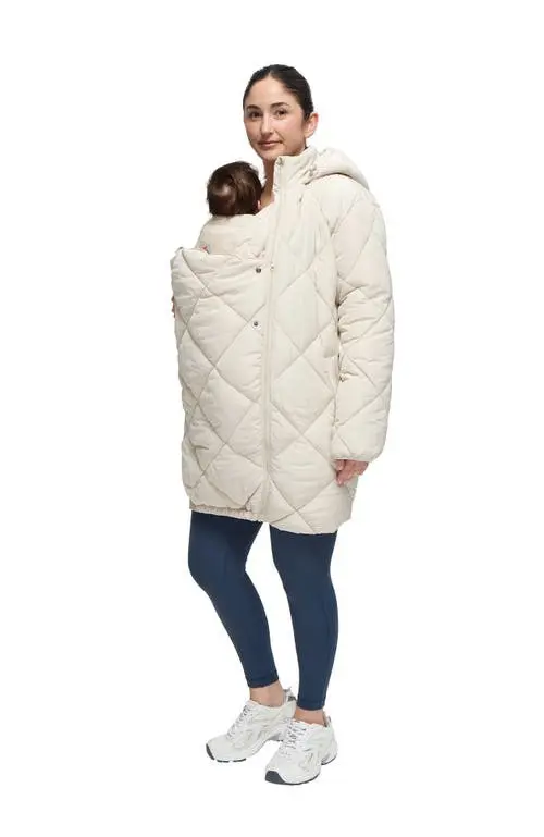 INGRID & ISABEL Longline Puffer With Insert - Stone