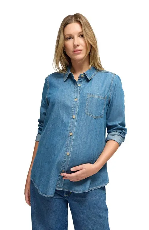 Ingrid & Isabel® Maternity Denim Button-down Shirt