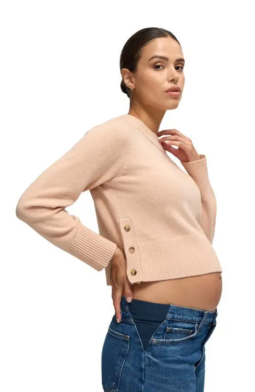 INGRID & ISABEL Mock Neck Maternity Sweater - Pink