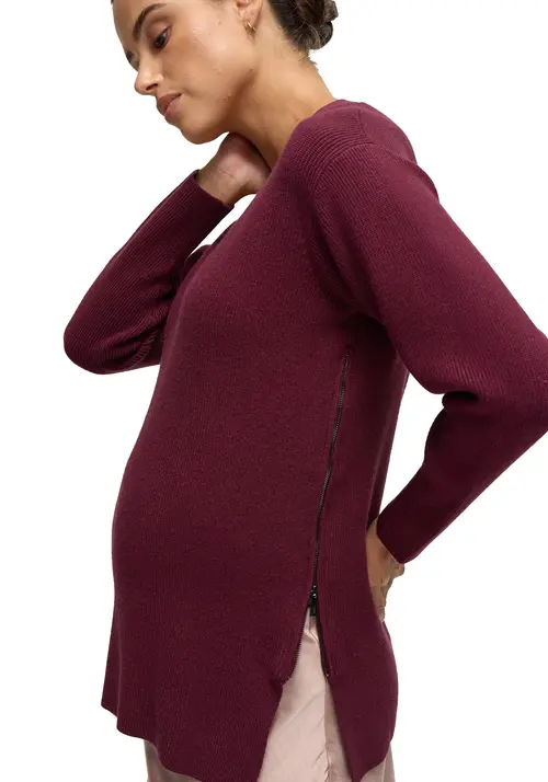 Ingrid & Isabel® Side Zip Nursing Maternity Sweater
