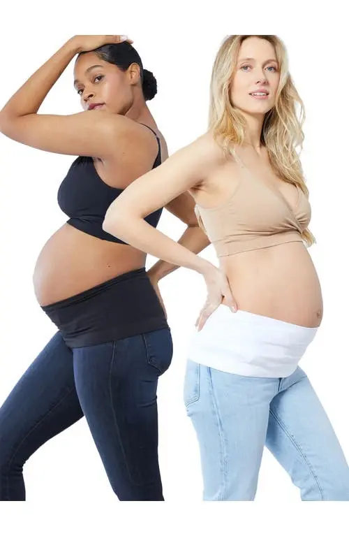 Ingrid & Isabel® 2-pack Everyday Maternity Bellaband - Black/white