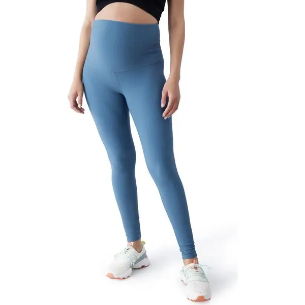 Ingrid & Isabel® Ribbed Maternity Leggings - Black