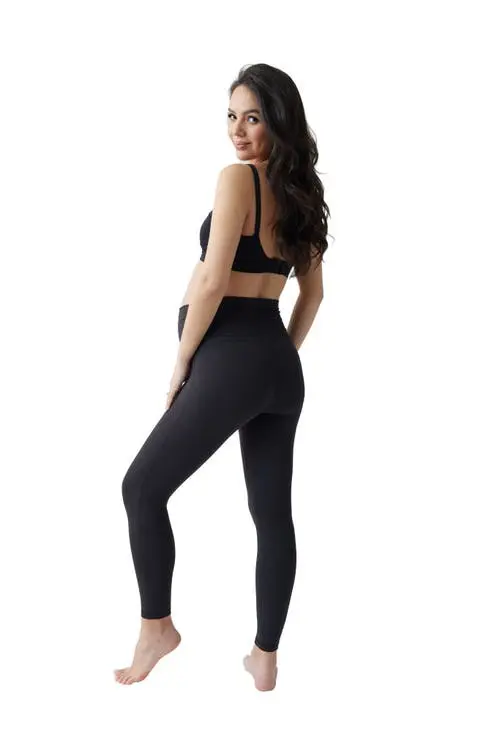 INGRID & ISABEL Maternity And Postpartum Active Workout Leggings 2-pack Bundle - Black/navy