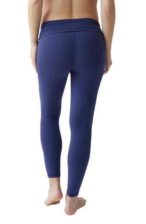Ingrid & Isabel® Set Of 2 Fold Down Waist Maternity Leggings - Blacknavy