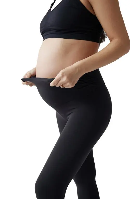 Ingrid & Isabel® Set Of 2 Fold Down Waist Maternity Leggings - Blacknavy