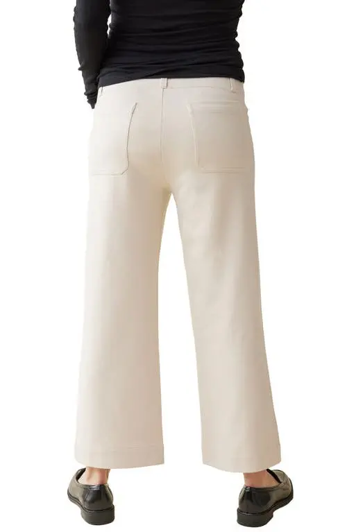 Ingrid & Isabel® Maternity Crop Wide Leg Pants - Stone