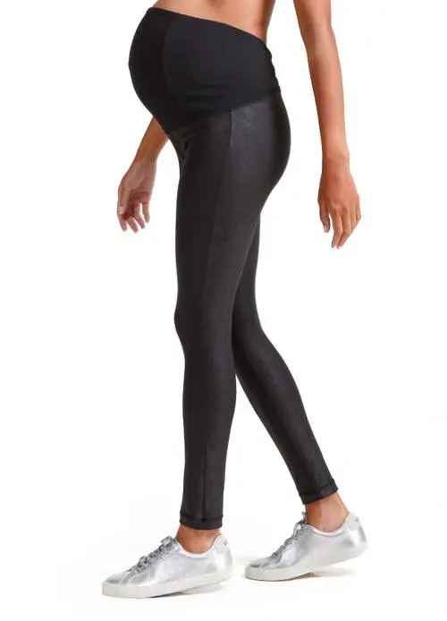 INGRID & ISABEL Faux Leather Maternity Leggings - Black