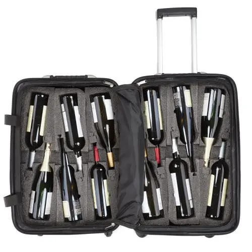 VINGARDEVALISE Grande 12-bottle Wine & Spirits Suitcase - Black