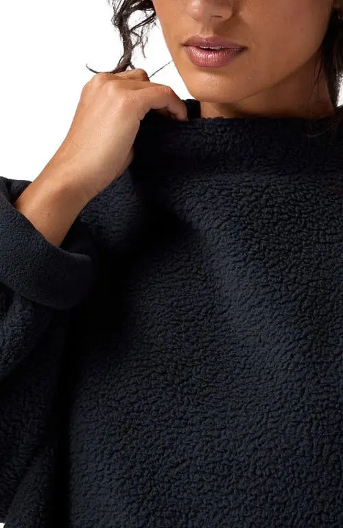 BACKCOUNTRY Wander Pile-fleece Mock-neck Top - Black
