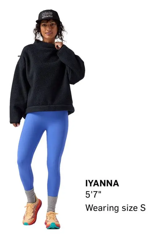 BACKCOUNTRY Wander Pile-fleece Mock-neck Top - Black