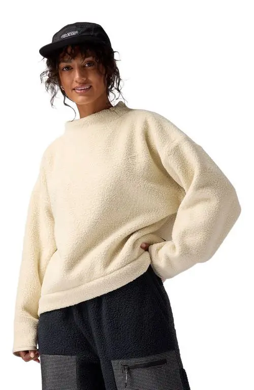 BACKCOUNTRY Wander Pile-fleece Mock-neck Top - Fog