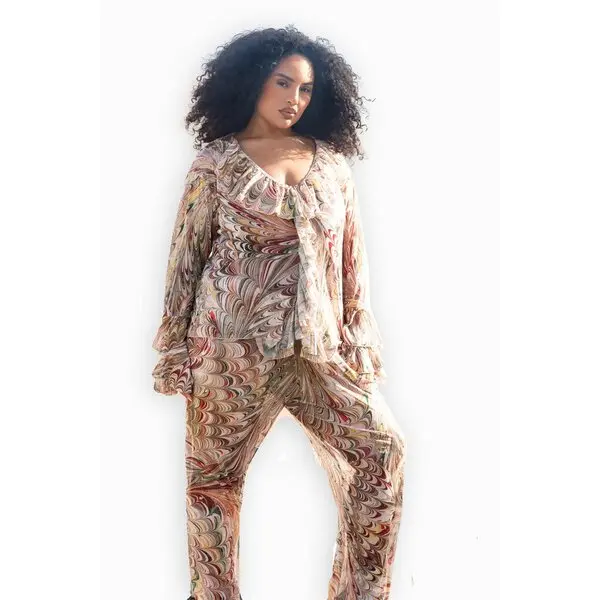 FASHION-SZN CURVE Curve Wide Leg Resort Trouser