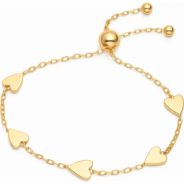 DONATELLO GIAN Adjustable Heart Bracelet - Gold