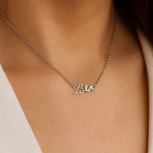DONATELLO GIAN Sterling Love Pendant Necklace