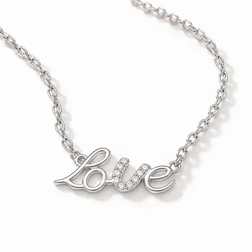 DONATELLO GIAN Sterling Love Pendant Necklace - Silver