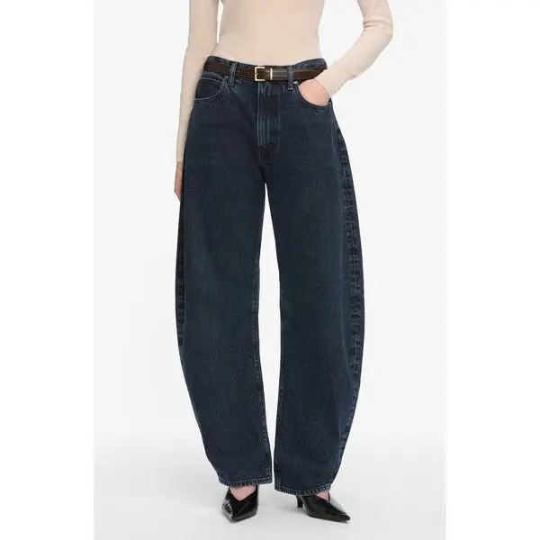 FRAME The Bubble High-waist Barrel Jeans
