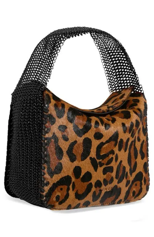 AIMEE Chain Mail Handle Handbag - Wildcat Haircalf