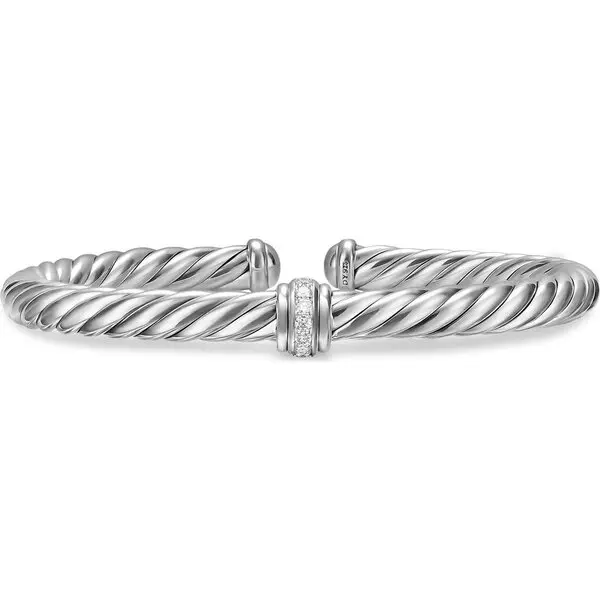 David Yurman Cablespira® Flex Bracelet - Silver Pave