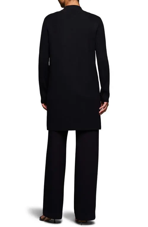 NIC+ZOE Juliette Wool & Cashmere Coat - Black Onyx