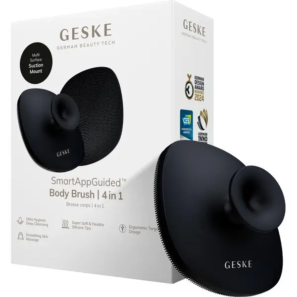 GESKE Smartappguided Body Brush | 4 In 1 - Black