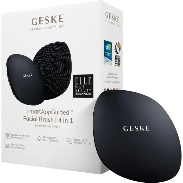 GESKE Smartappguided Facial Brush | 4 In 1 - Black