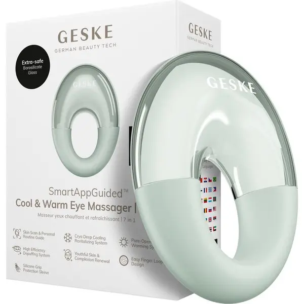 GESKE Smartappguided Cool & Warm Eye Massager | 7 In 1 - Green