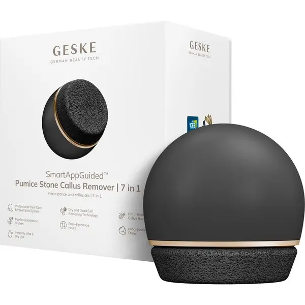 GESKE Smartappguided Pumice Stone Callus Remover | 7 In 1 - Gray