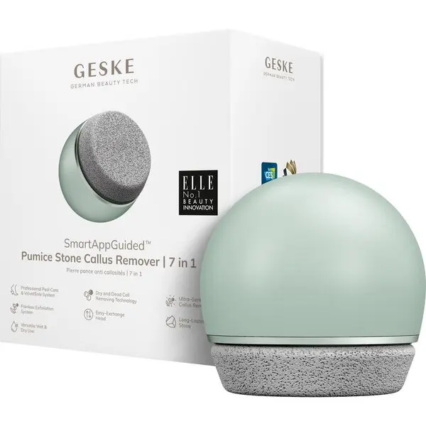 GESKE Smartappguided Pumice Stone Callus Remover | 7 In 1 - Green