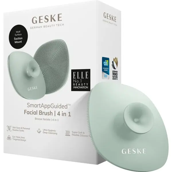 GESKE Smartappguided Facial Brush With Handle | 4 In 1 - Green