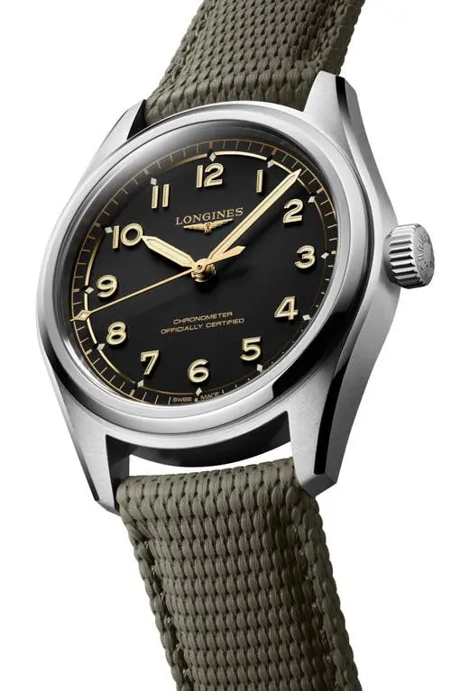 LONGINES Spirit Pilot Strap Watch - Black