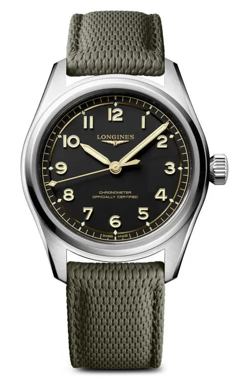 LONGINES Spirit Pilot Strap Watch - Black
