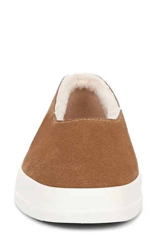 FAVORITE DAUGHTER Iris Shearling-lined Slip-on Sneakers - Brown Sugar