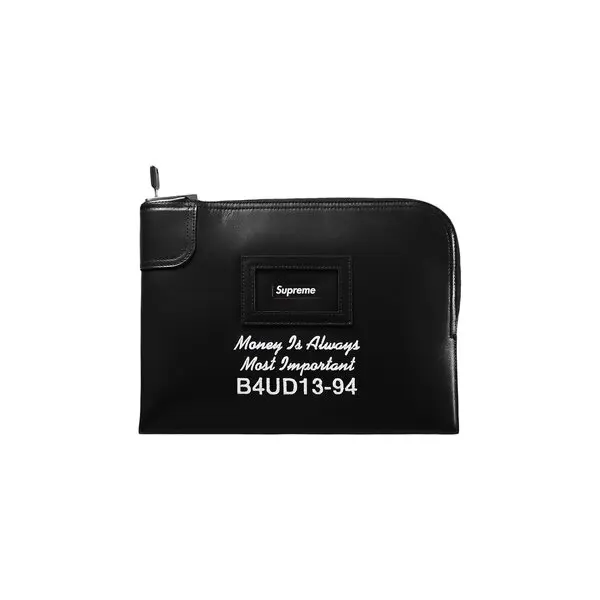 Supreme Leather Pouch - Black
