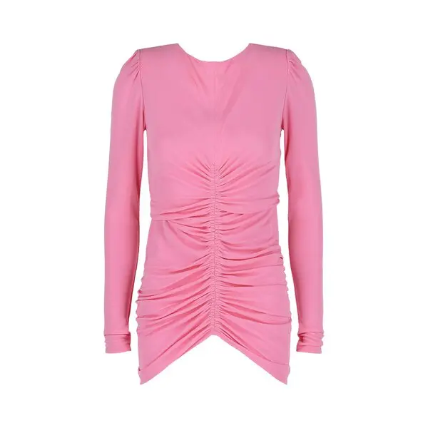 Givenchy Ruched Long-sleeve Top - Pink