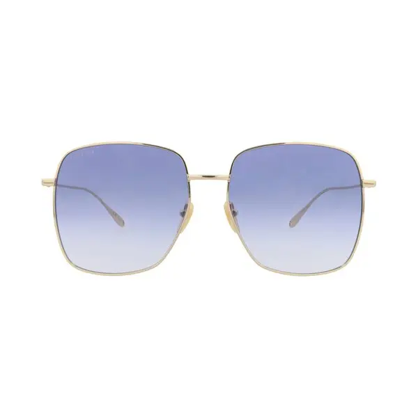 Gucci Square Frame Metal Sunglasses - Gold