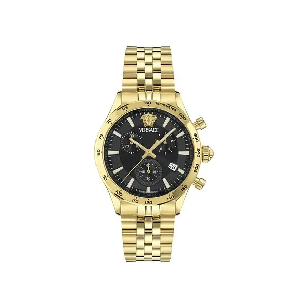 Versace Hellenyium Chrono Petite Bracelet Watch - Gold