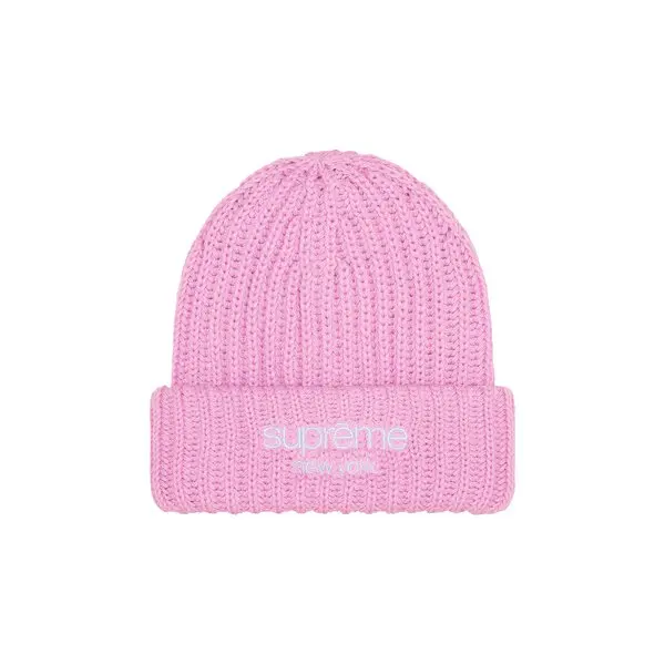 Supreme Chunky Rib Beanie - Pink
