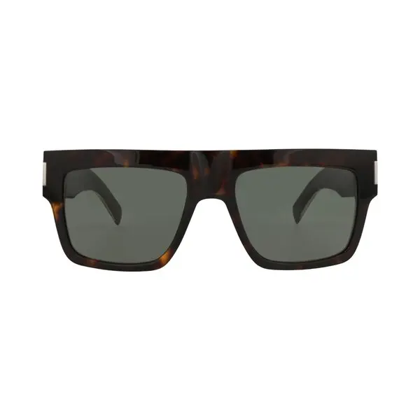 Saint Laurent Square Frame Recycled Acetate Sunglasses - Brown
