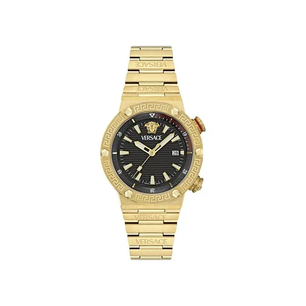 Versace Greca Logo Diver Bracelet Watch - Gold