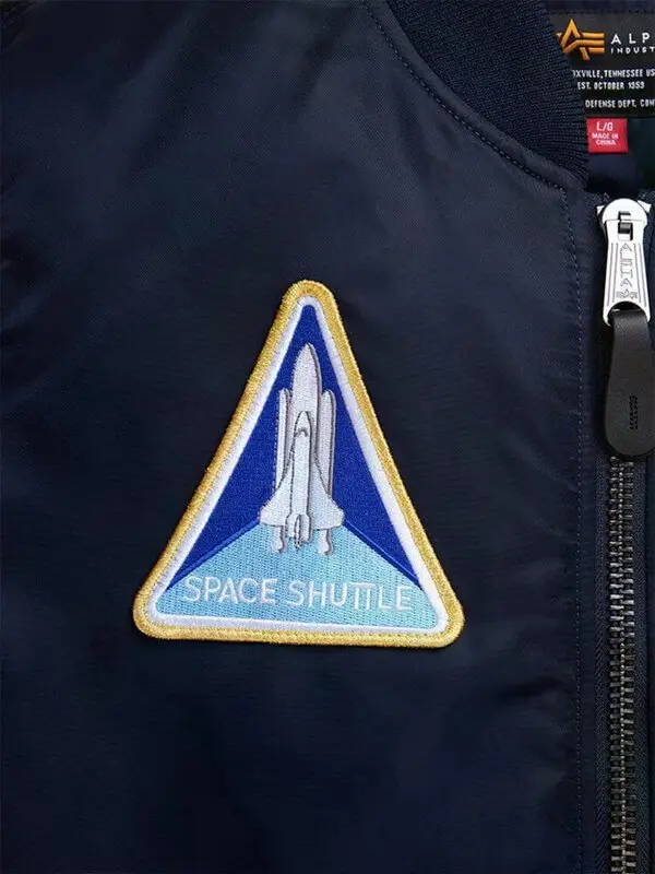 Alpha Industries Ma-1 Space Shuttle Patched Jacket - Blue