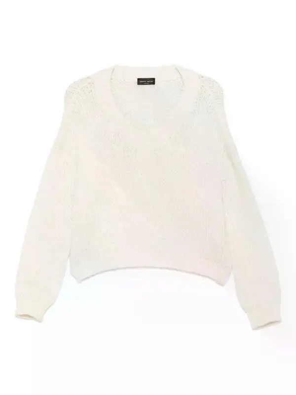 ROBERTO COLLINA V-neck Long Sleeve Sweater