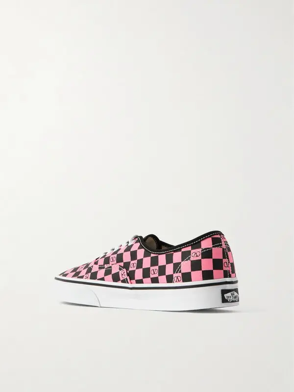 Valentino Garavani X Vans Checked Canvas Sneakers - Pink