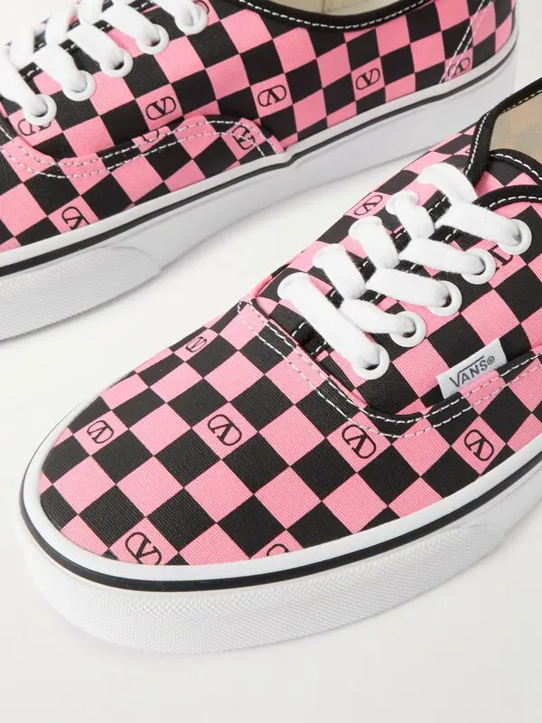 Valentino Garavani X Vans Checked Canvas Sneakers - Pink