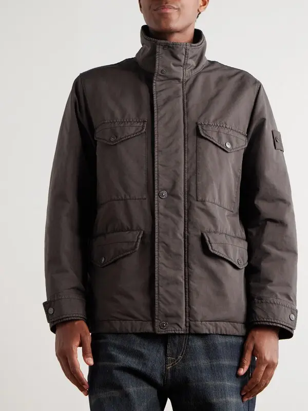Stone Island Ghost Garment-dyed Padded David Light-tc Field Jacket