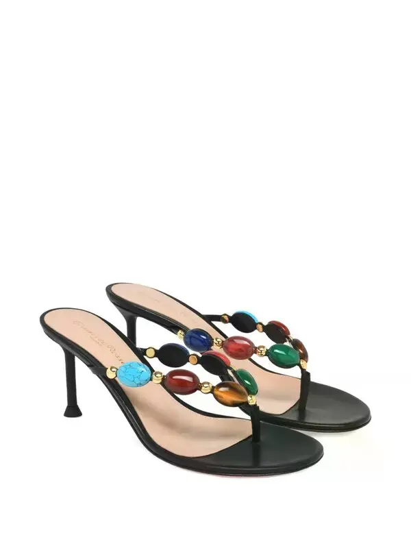 GIANVITO ROSSI 70mm Shanti Embellished Heeled Sandals - Black