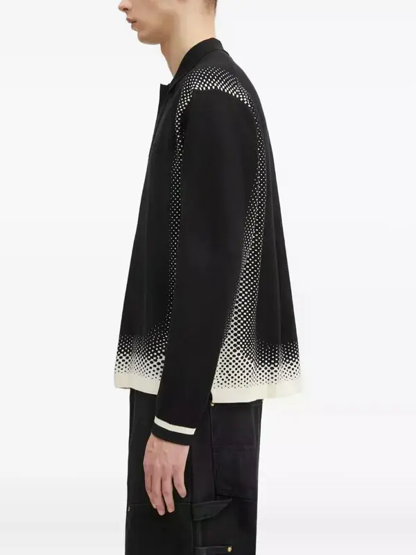 Filling Pieces Long-sleeves Polo Shirt - Black