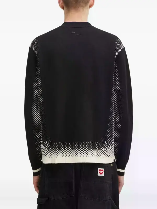 Filling Pieces Long-sleeves Polo Shirt - Black