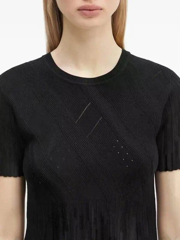 Kenzo Ribbed Knit Top - Black