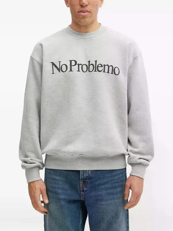 NO PROBLEMO Logo-detail Crew-neck Sweater